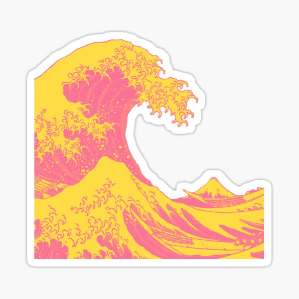 "Aesthetic Summer Great Wave off Kanagawa - Hokusai" Sticker for Sale ...