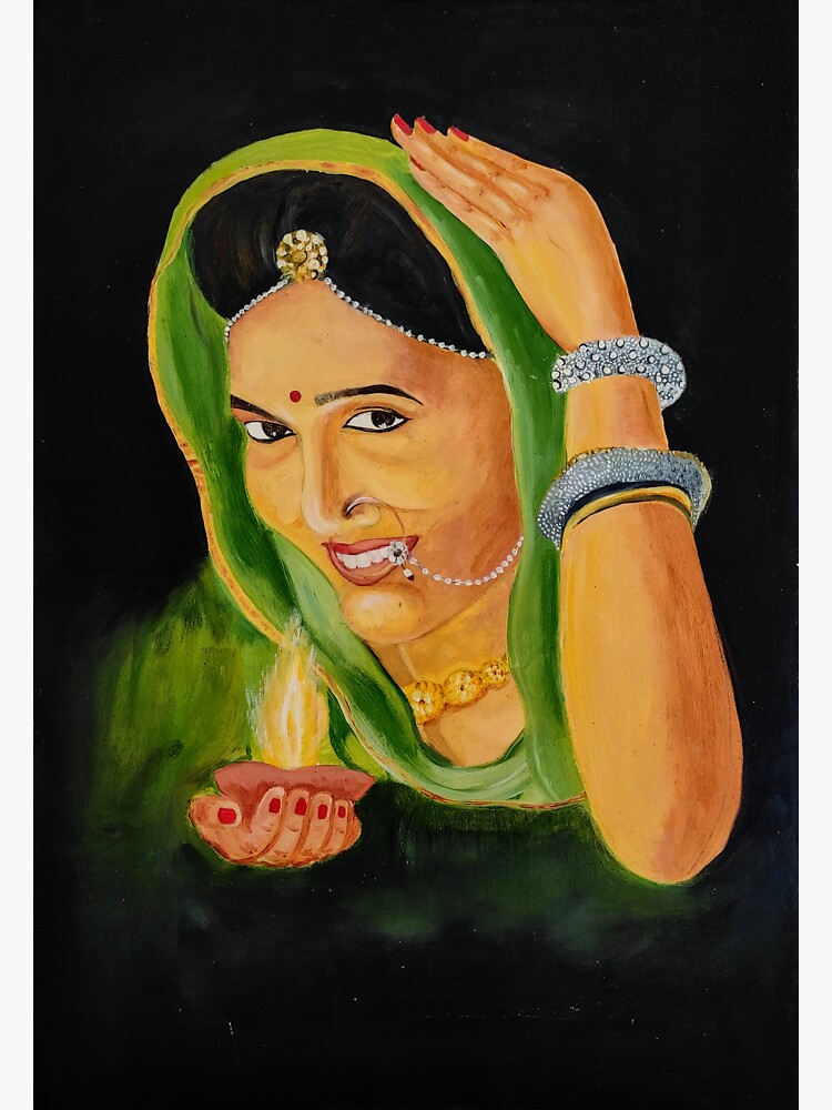 "Rajasthani woman" Sticker for Sale by Gravedesign00 | Redbubble