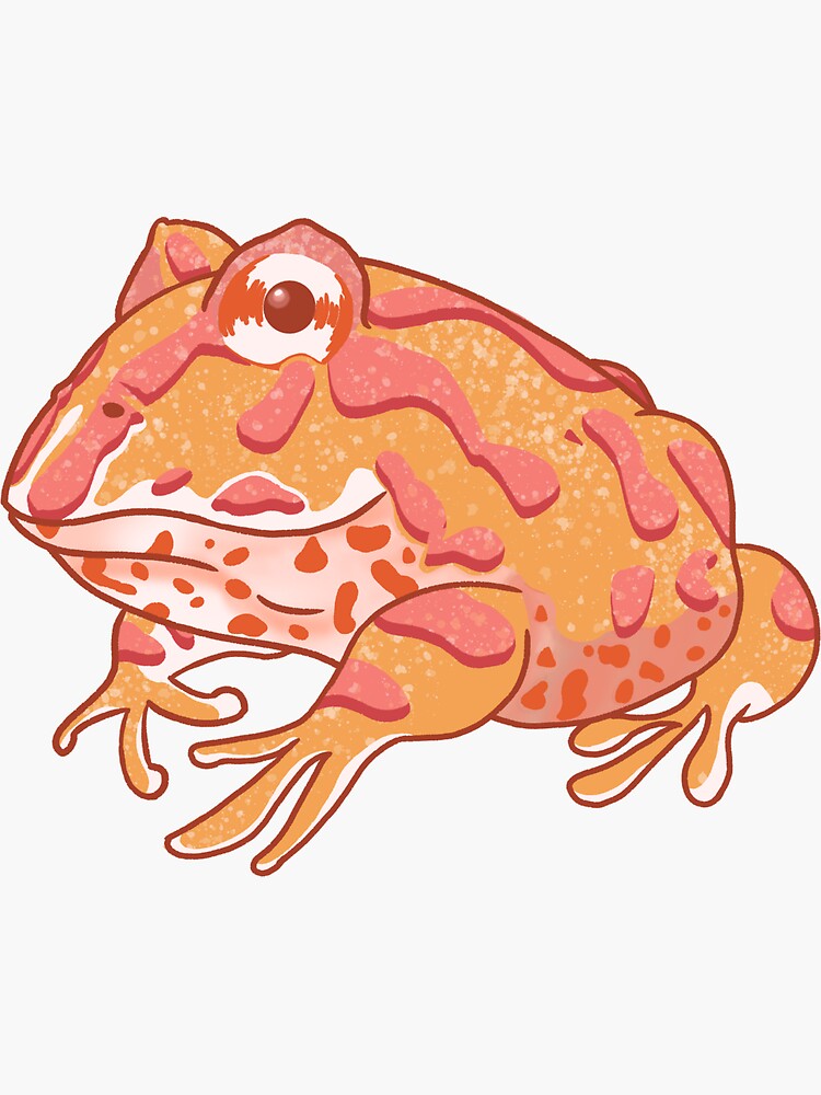 "Pink Pacman Frog!" Sticker for Sale by theweaselking | Redbubble