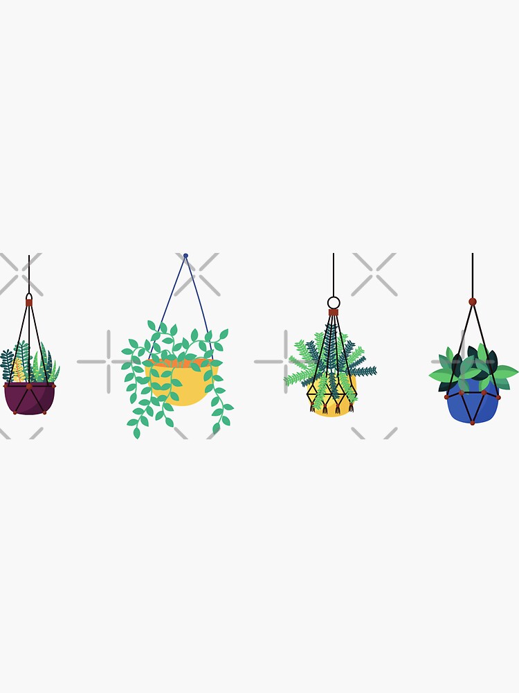 "Hanging Plants" Sticker for Sale by malianiket | Redbubble