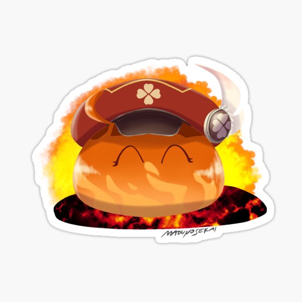 "Genshin Slime Pact: Pyro Klee" Sticker for Sale by maounosekai | Redbubble