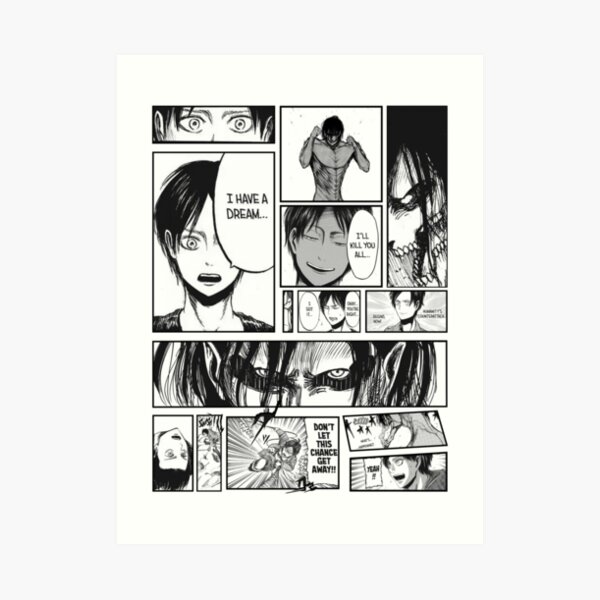 "Eren Yeager Manga Panel" Art Print by gxnite | Redbubble