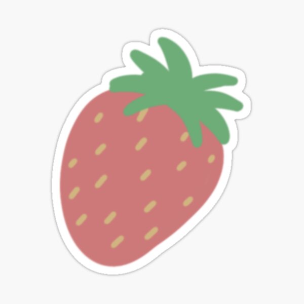 "strawberries!" Sticker by OneThreeSix | Redbubble