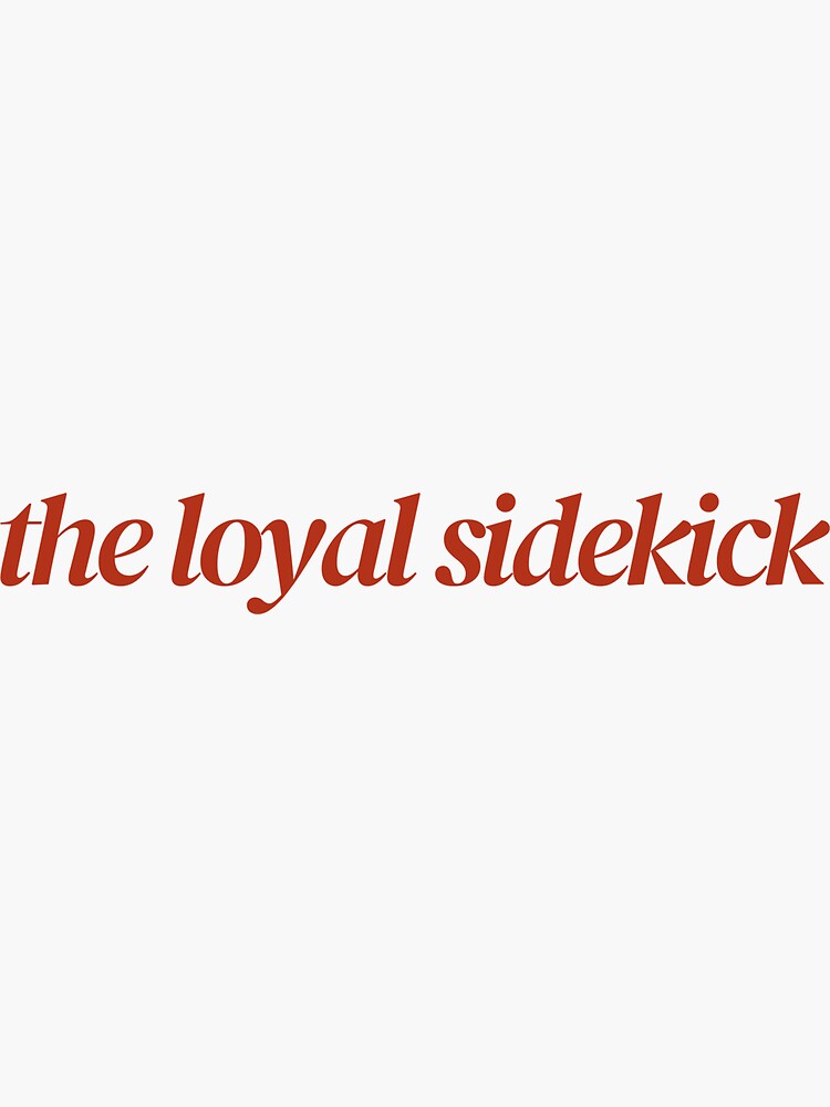 "the loyal sidekick (red)" Sticker for Sale by Alter-Idem | Redbubble