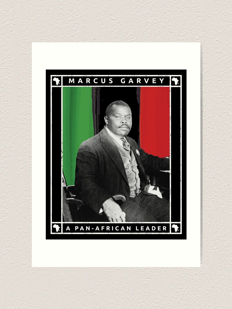 "Pan-Africanist Marcus Garvey Mother Land Africa Map" Art Print for ...