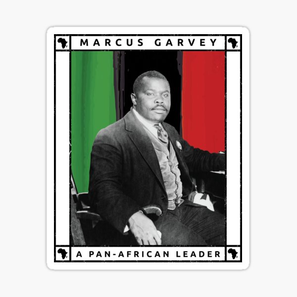"Pan-Africanist Marcus Garvey Mother Land Africa Map" Sticker by ...