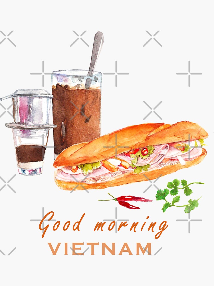 "Good morning Vietnam" Sticker for Sale by ZephyrArtVN | Redbubble