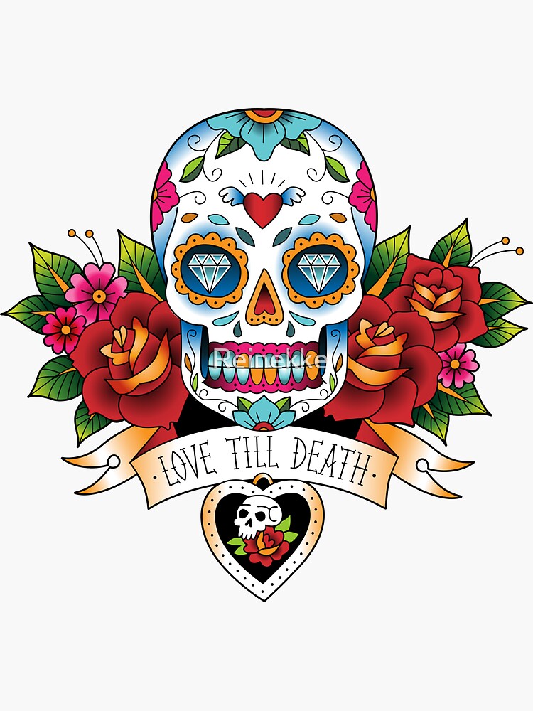 "Love till death" Sticker for Sale by Reinekke | Redbubble