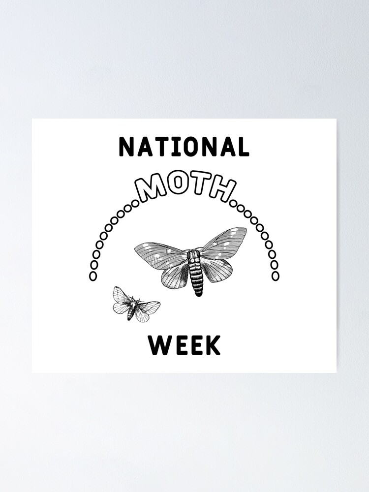 "National Moth Week" Poster by b-for-blueberry | Redbubble