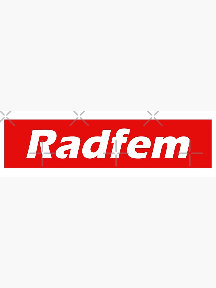 "RadFem - Red Background" Poster for Sale by Womanation | Redbubble