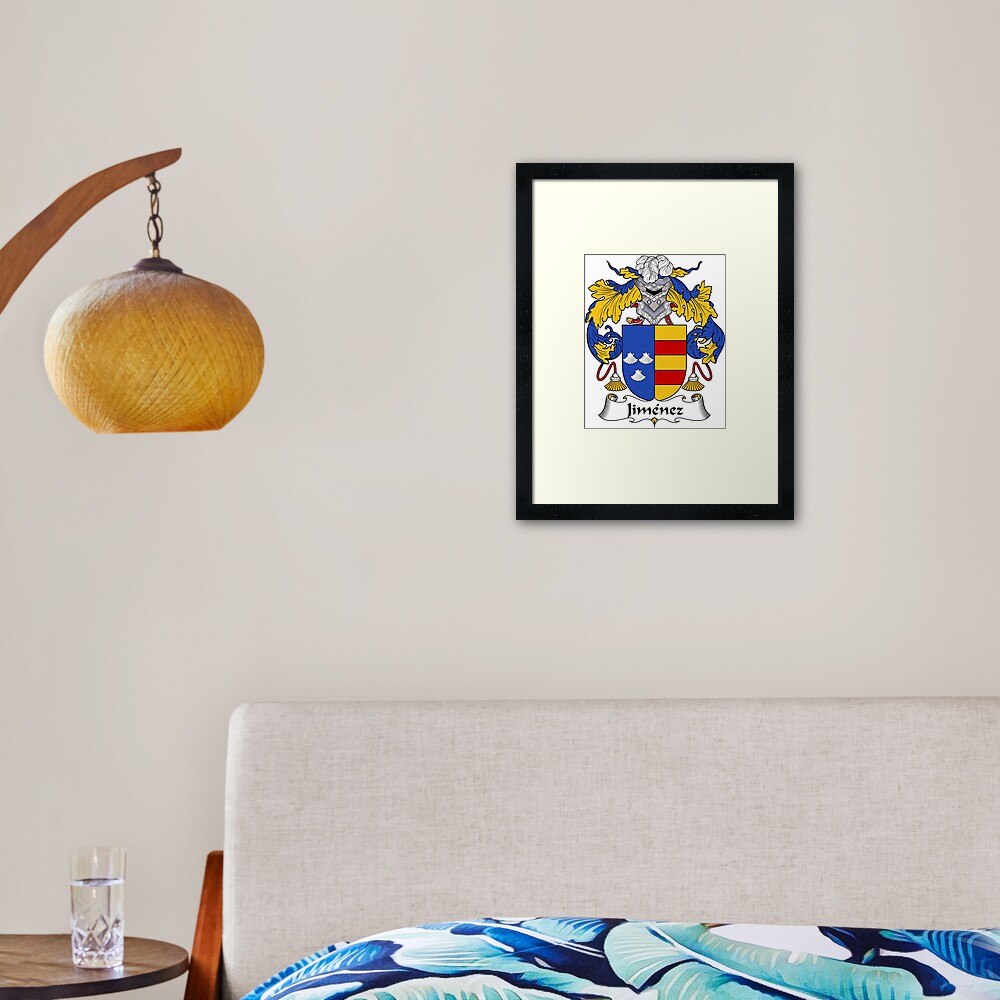 "Jimenez Coat of Arms/Family Crest" Framed Art Print for Sale by ...