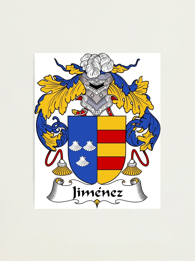Lámina fotográfica «Escudo de armas de Jiménez / cresta de la familia ...