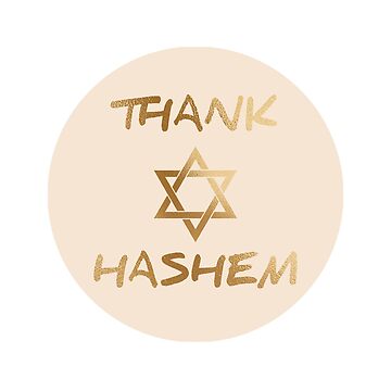 "Thank Hashem golden" Sticker for Sale by Thank-HaShem | Redbubble