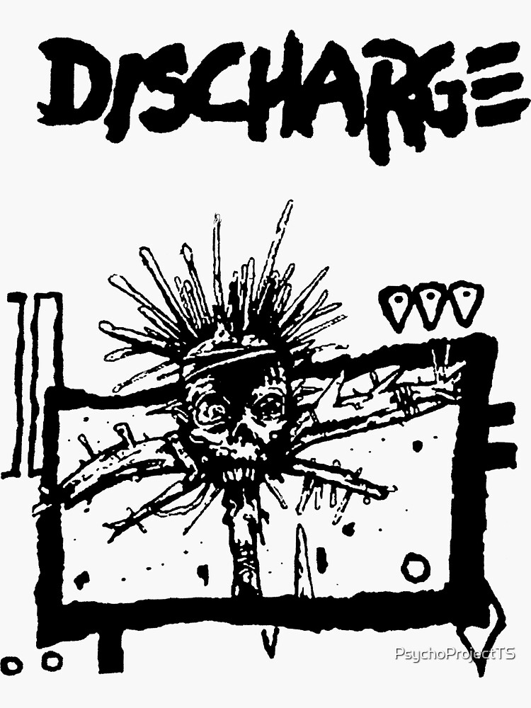 "Discharge" Sticker for Sale by PsychoProjectTS | Redbubble