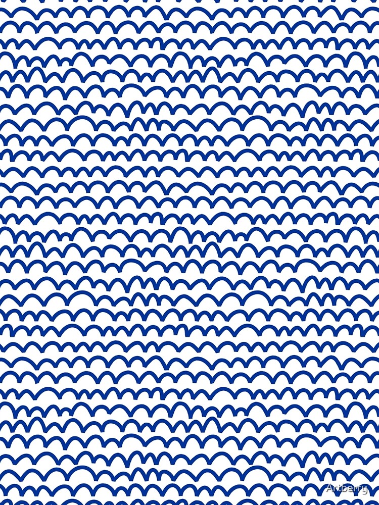 "Wavy Pattern - Navy Blue on White" A-Line Dress for Sale by Artberry ...