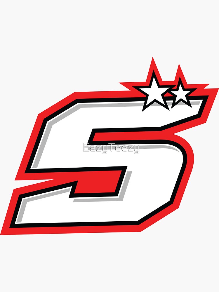 "Johann Zarco Number 5" Sticker for Sale by EazyTeezy | Redbubble