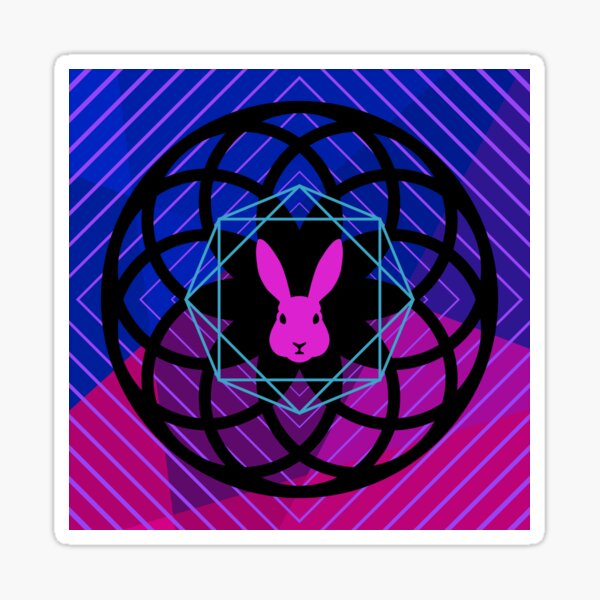 "Geo Bunny" Sticker for Sale by Rumrabbit82 | Redbubble