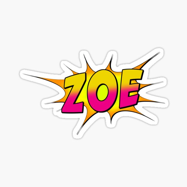 "Zoe" Sticker for Sale by rogue-design | Redbubble
