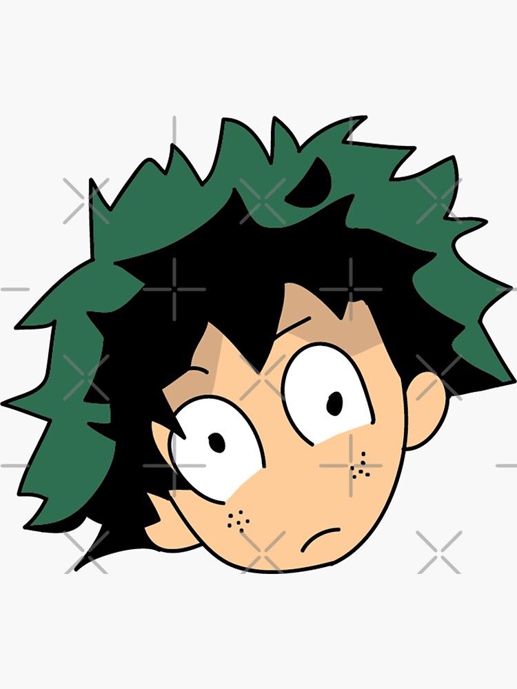"MHA Izuku Deku Midoriya" Sticker for Sale by retroreviveee | Redbubble
