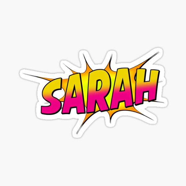 "Sarah" Sticker by rogue-design | Redbubble