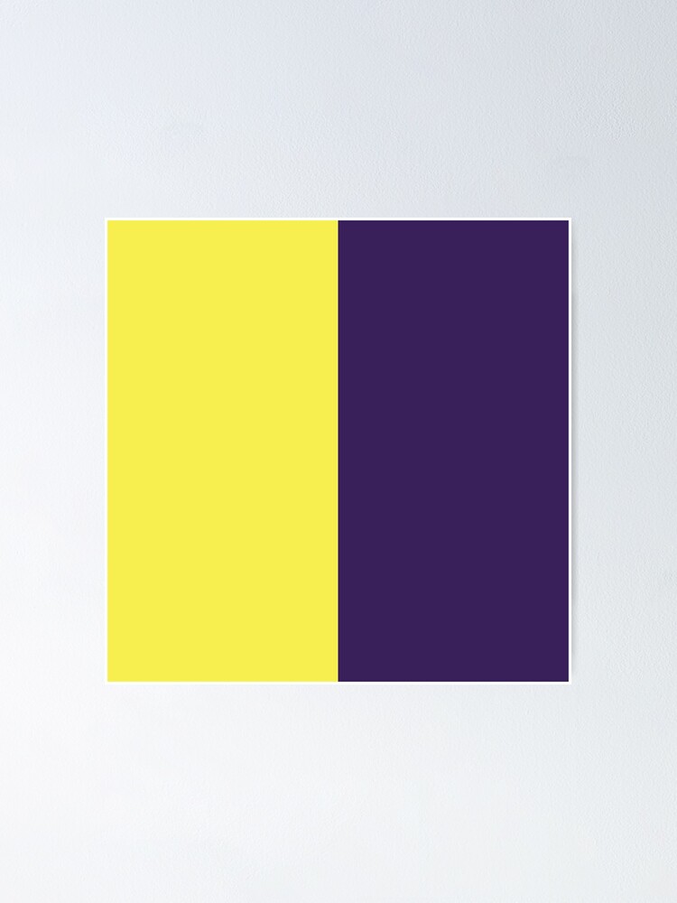 "Pantone Indigo and Yellow Solid Color" Poster for Sale by ...
