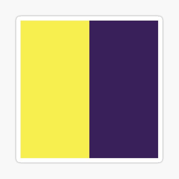 "Pantone Indigo and Yellow Solid Color" Sticker for Sale by ...