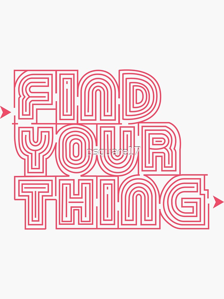 "Find Your Thing Maze Alphbates" Sticker for Sale by psquare17 | Redbubble