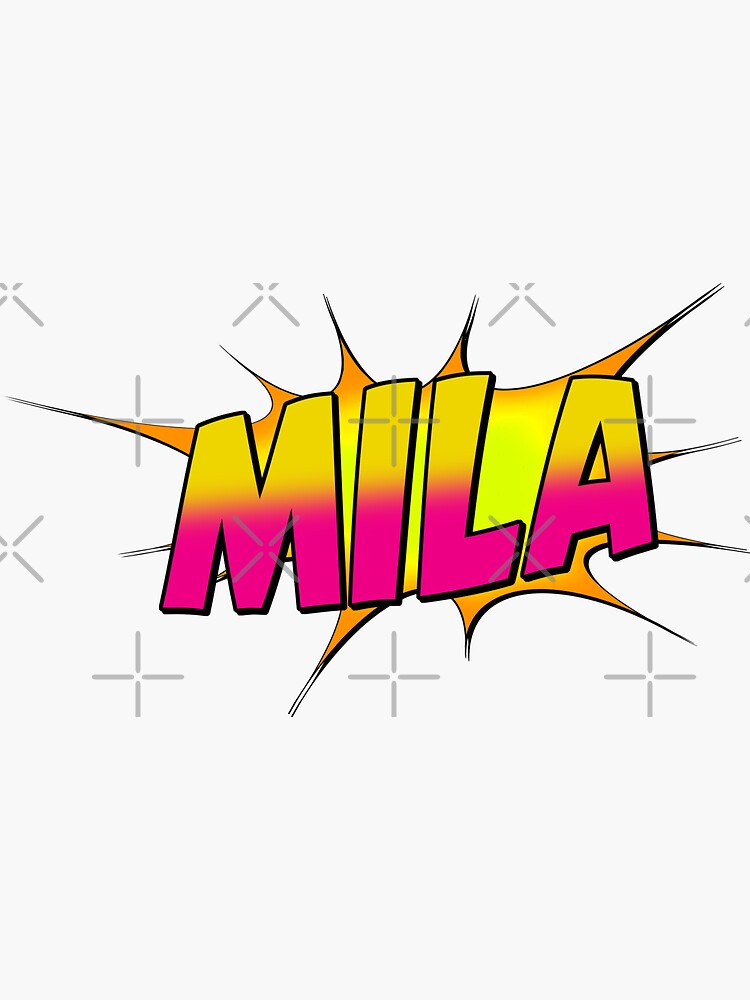 "Mila" Sticker for Sale by rogue-design | Redbubble