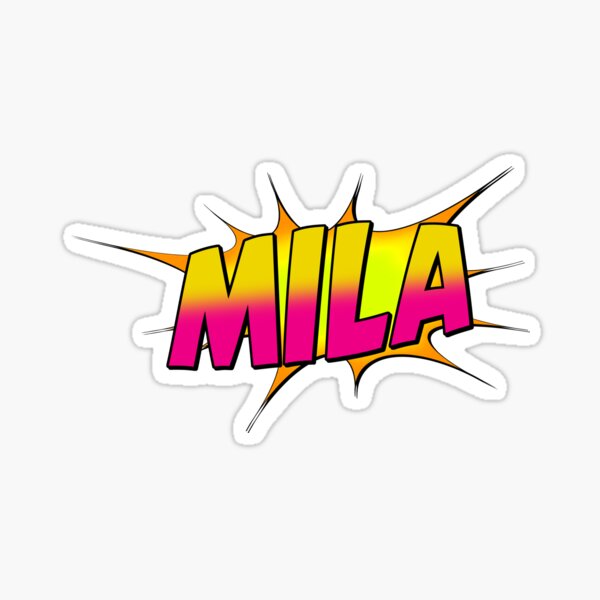 "Mila" Sticker for Sale by rogue-design | Redbubble