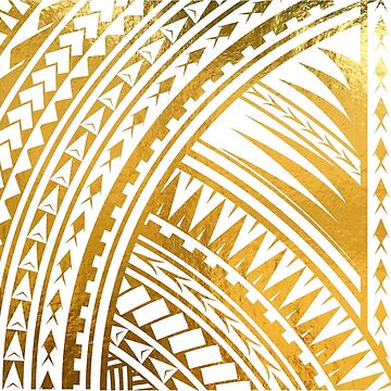 "Samoan Tatau - Gold Foil Polynesian Design Tatau" Magnet for Sale by ...