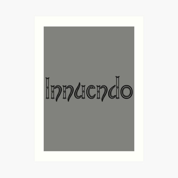 "Innuendo (QUEEN): Early Logo Design (black)" Art Print by leAnomis ...