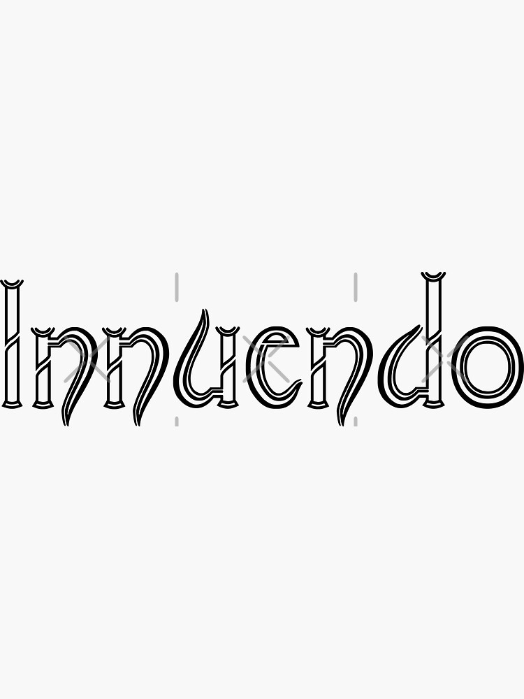 "Innuendo (QUEEN): Early Logo Design (black)" Sticker by leAnomis ...