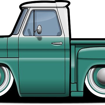 "1964 C10 Stepside (green)" Sticker for Sale by 302Design | Redbubble