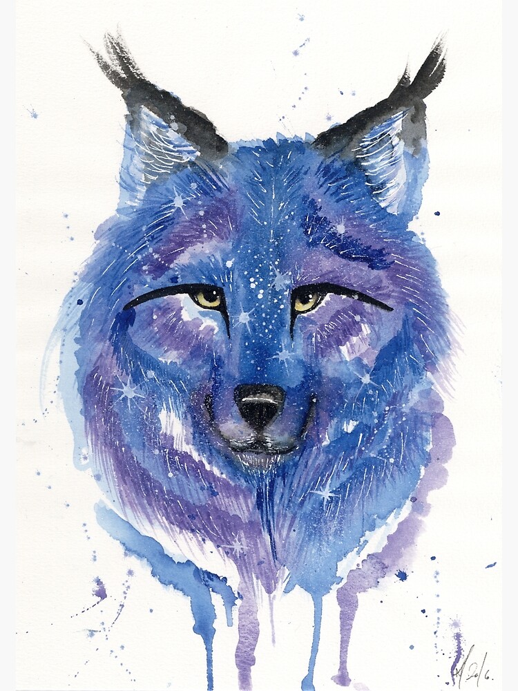 "Purple Galaxy Wolf" Art Print for Sale by creaturesofnat | Redbubble