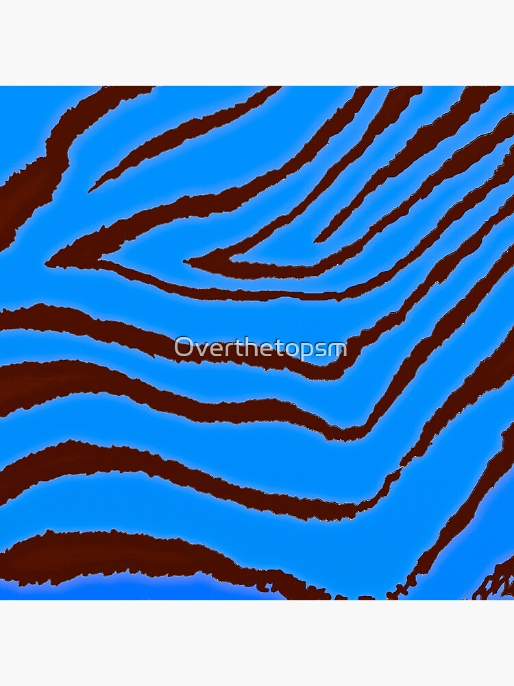Póster «Cebra azul y marrón» de Overthetopsm | Redbubble