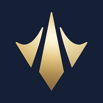 "Mid Role Icon W.Rift (Gold - Dark Blue BG)" Poster for Sale by ...