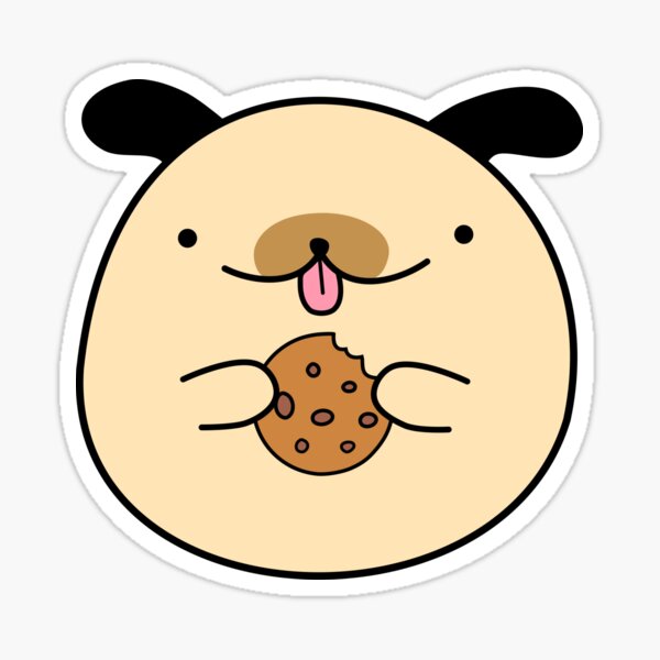 "Blob Dog with Cookie" Sticker for Sale by CuteCrew | Redbubble