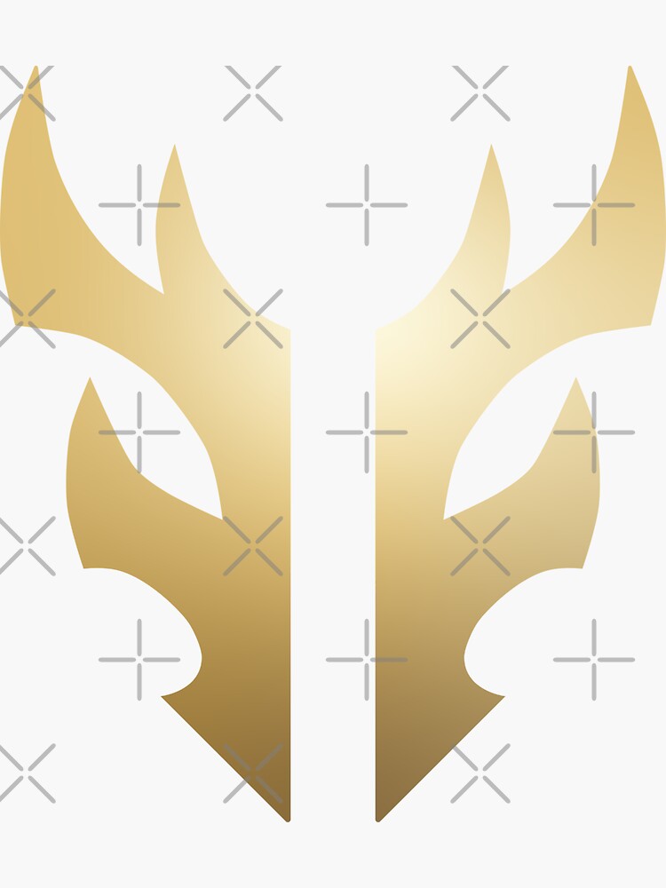 Pegatina «Bot Lane ADC Role Icon W.Rift (Oro - Negro BG)» de ...