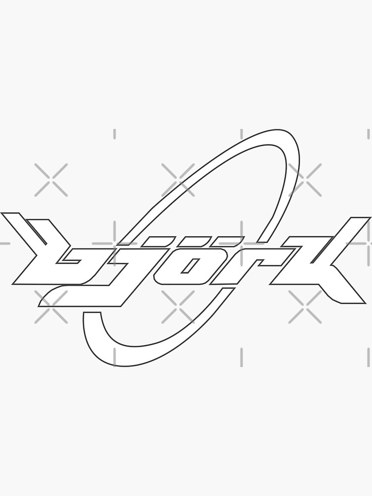 "Bjork Debut Vintage Circle Logo (White)" Sticker for Sale by ...