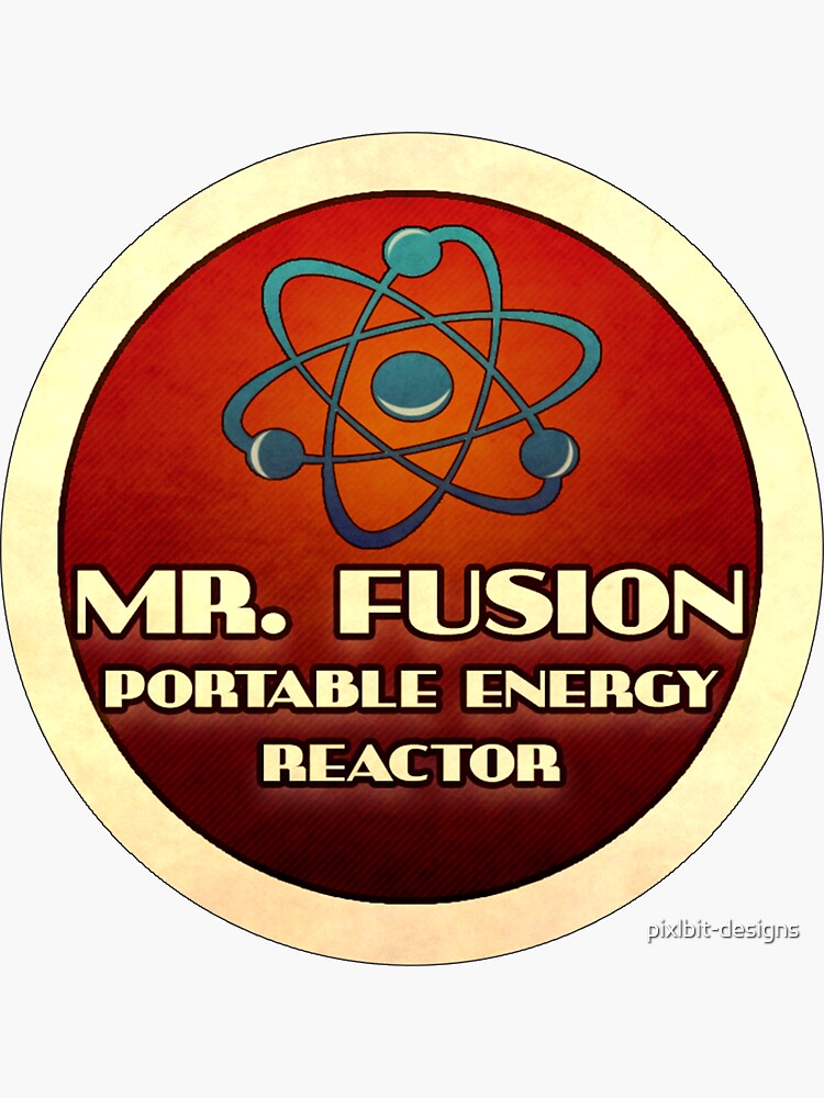 "Logo - Mr. Fusion" Sticker for Sale by pixlbit-designs | Redbubble