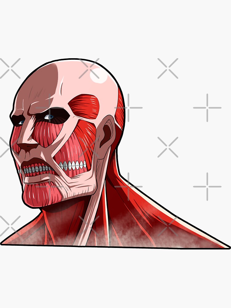 " Colossal Titan from Shingeki no Kyojin 進撃の巨人" Sticker for Sale by ...