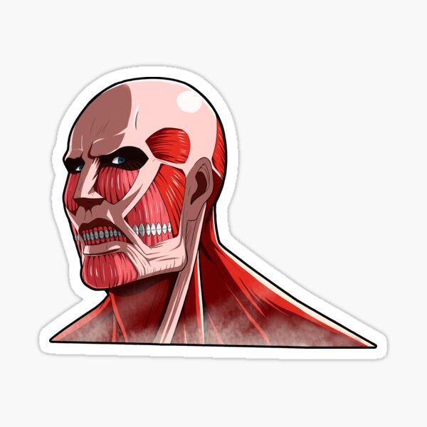 " Colossal Titan from Shingeki no Kyojin 進撃の巨人" Sticker for Sale by ...