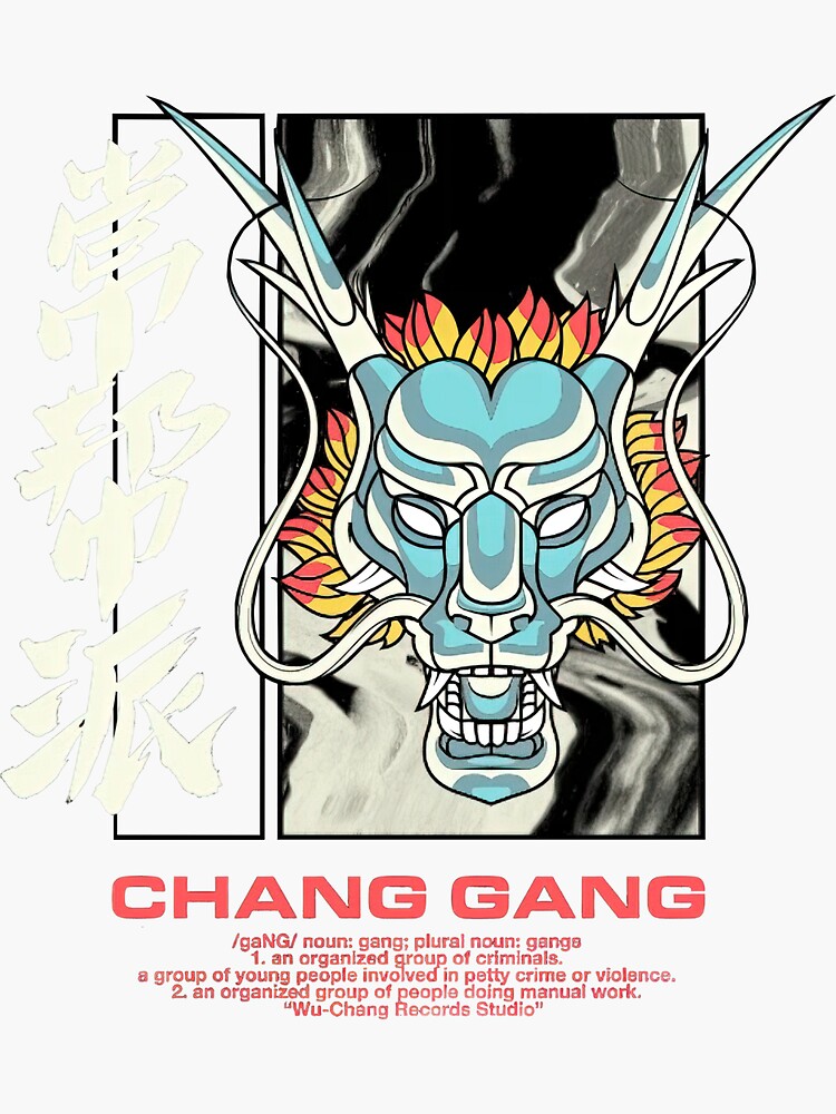 "chang gang merch" Sticker by EwanKConnor | Redbubble