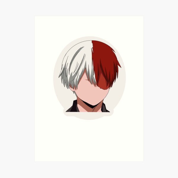 "Shoto Todoroki outline" Art Print by pxmmy | Redbubble
