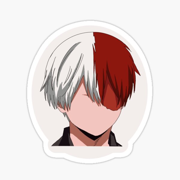 "Shoto Todoroki outline" Sticker for Sale by pxmmy | Redbubble
