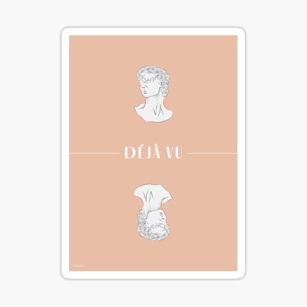 "Salmon Deja Vu" Sticker by lolivierdesign | Redbubble