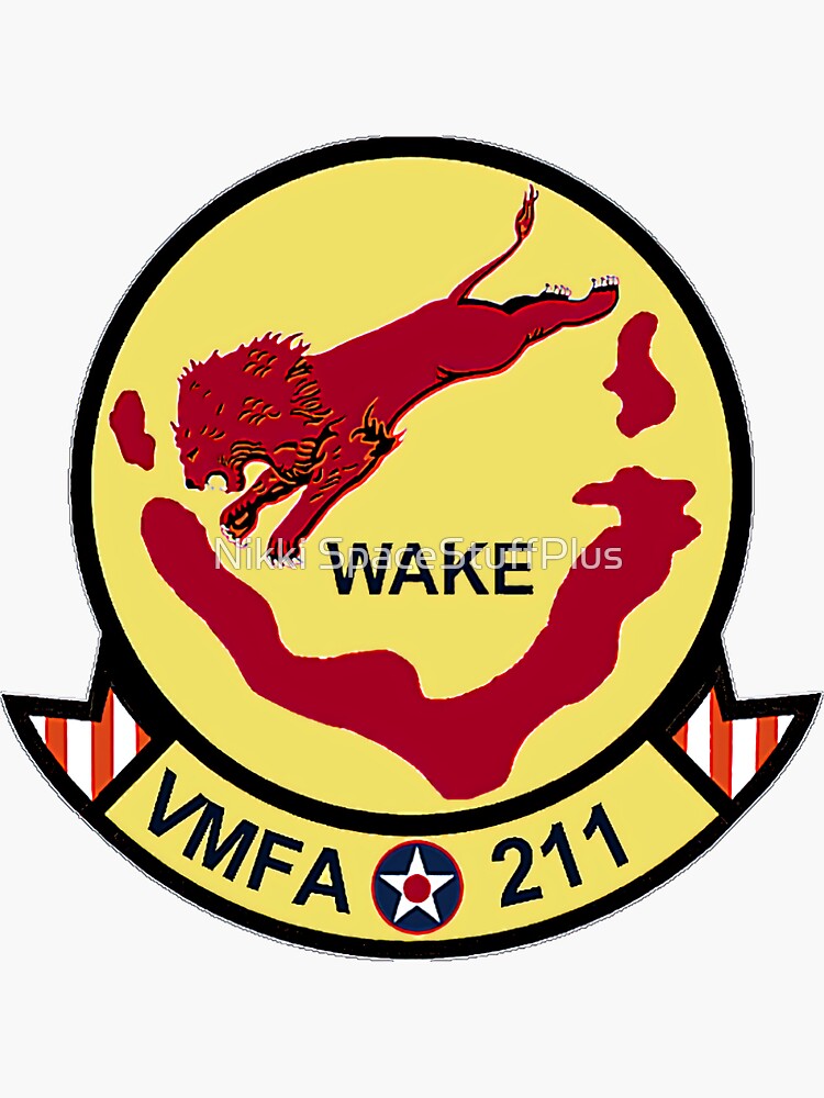 "VMFA 211 Wake Island Avengers" Sticker for Sale by Spacestuffplus ...