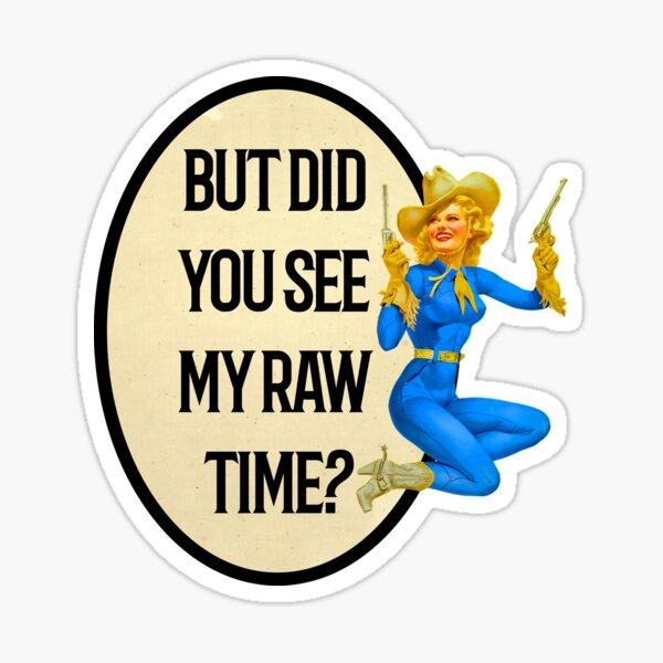 "Raw time winner" Sticker for Sale by ModernMerida | Redbubble