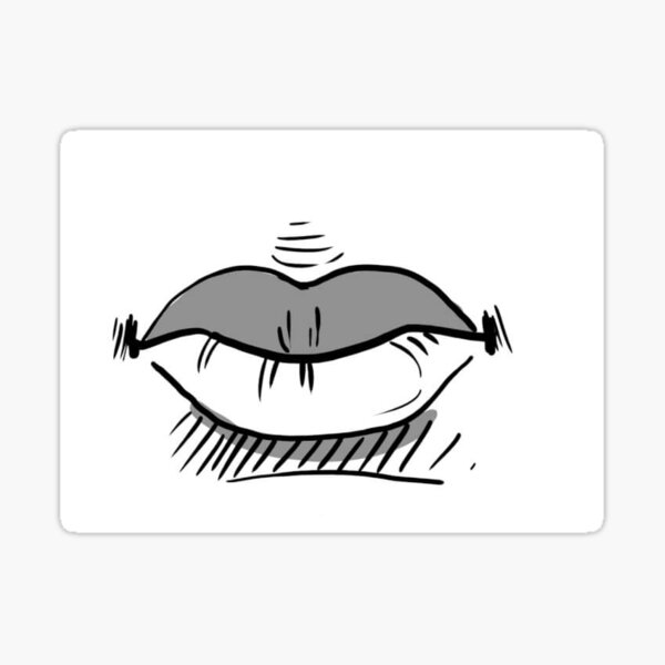 "Lips" Sticker for Sale by Noras-Design | Redbubble