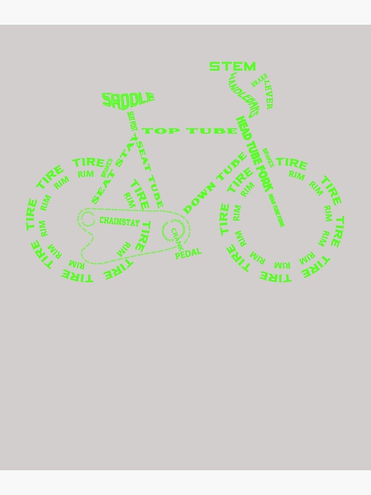 "Bike Cycling Anatomy Road Bike Racing Funny Bicycle Cyclist" Poster by ...